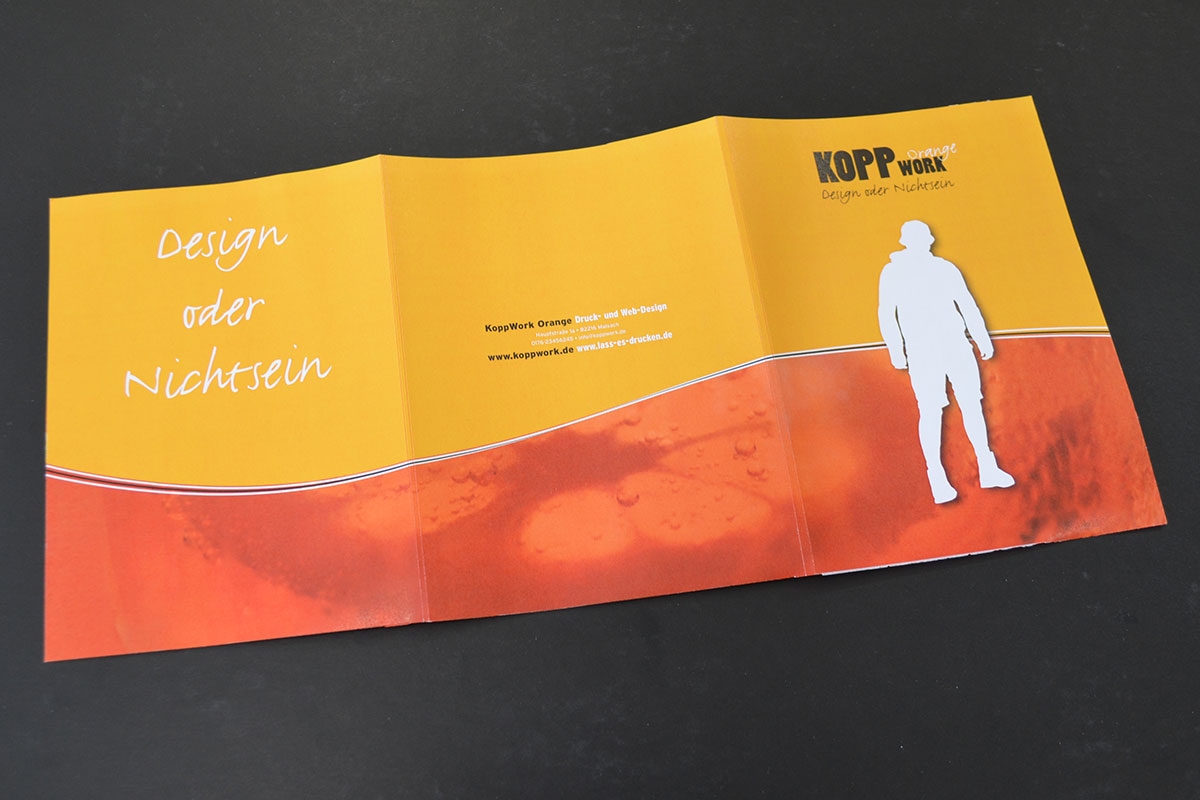 Mappen gestalten und drucken | KoppWork Orange