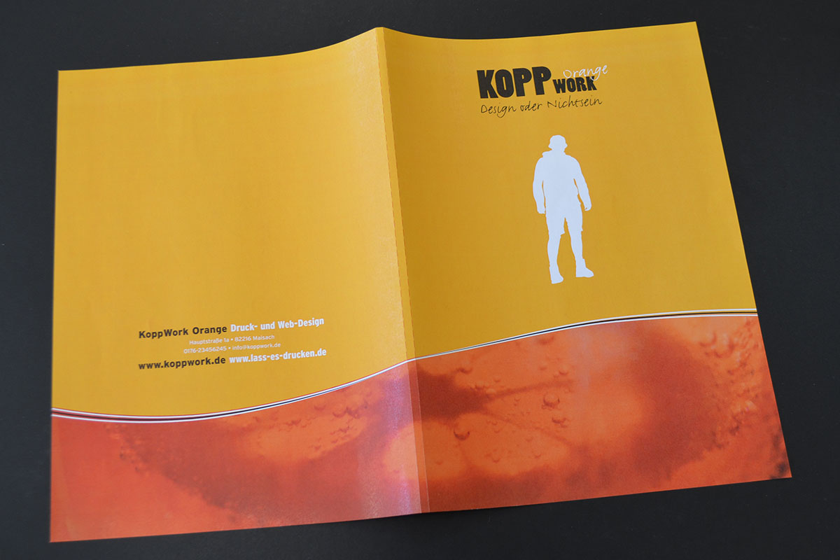 Mappen gestalten und drucken | KoppWork Orange