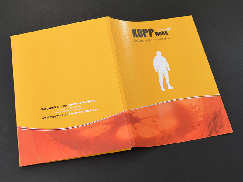 Mappen gestalten und drucken | KoppWork Orange